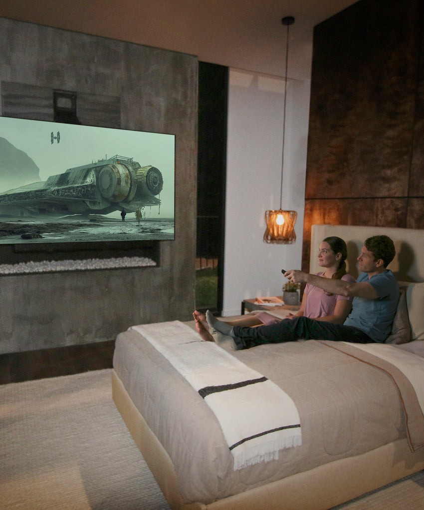 MM815 Motorized Drop Down & Swivel TV Mount